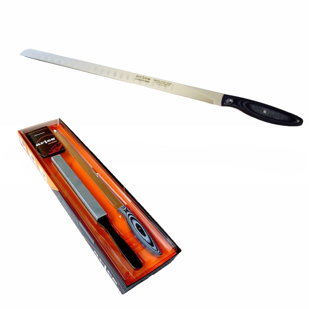 Kit cuchillo jamonero Aries alveolado | A Pedra das Meigas | Cuchillalia