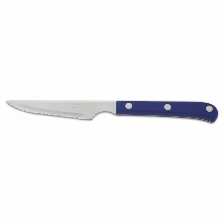 Cuchillo Chuletero Dentado/Perlado Azul Arcos 374823 - Cuchillalia