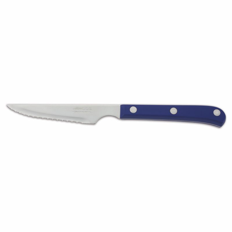 Cuchillo Chuletero Dentado/Perlado Azul Arcos 374823 - Cuchillalia