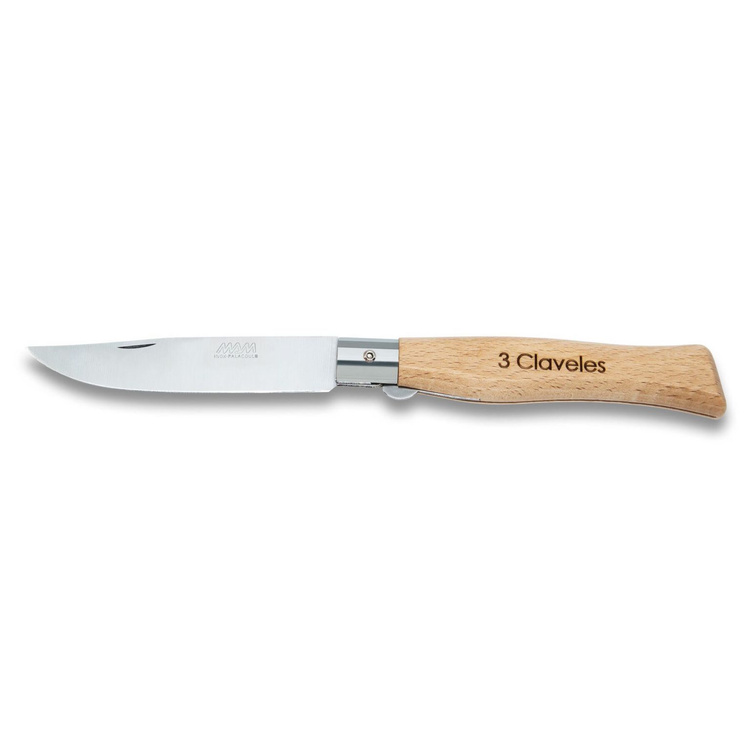 Navaja de 10,5 cm mango de madera de haya | 3 Claveles