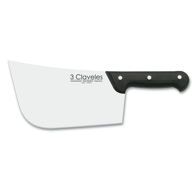 Hachuela de carnicero de 780 g y 23,5 cm x 4 mm | 3 Claveles | Cuchillalia