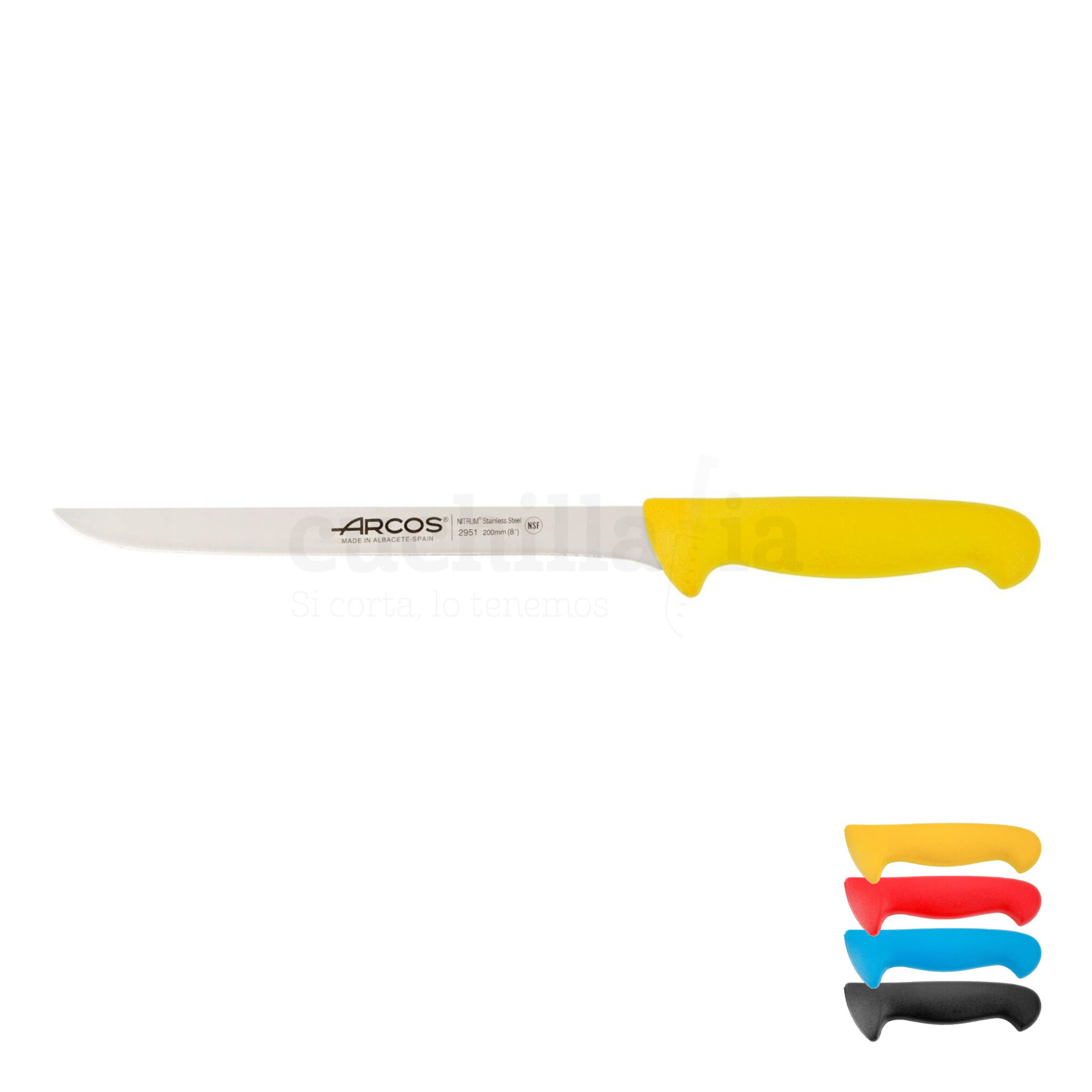 Cuchillo fileteador flexible de 20 cm mango ergonómico Arcos 2951 ...